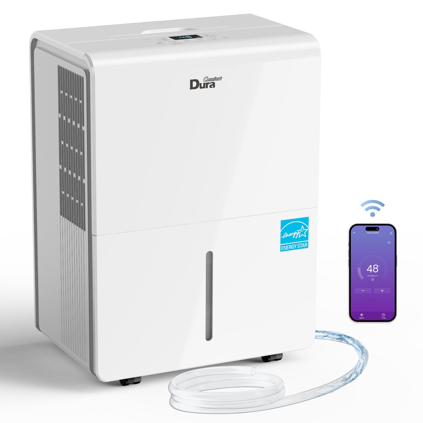 DuraComfort Dehumidifier with Pump/Drain Hose - Up to 4500Sq.Ft Large