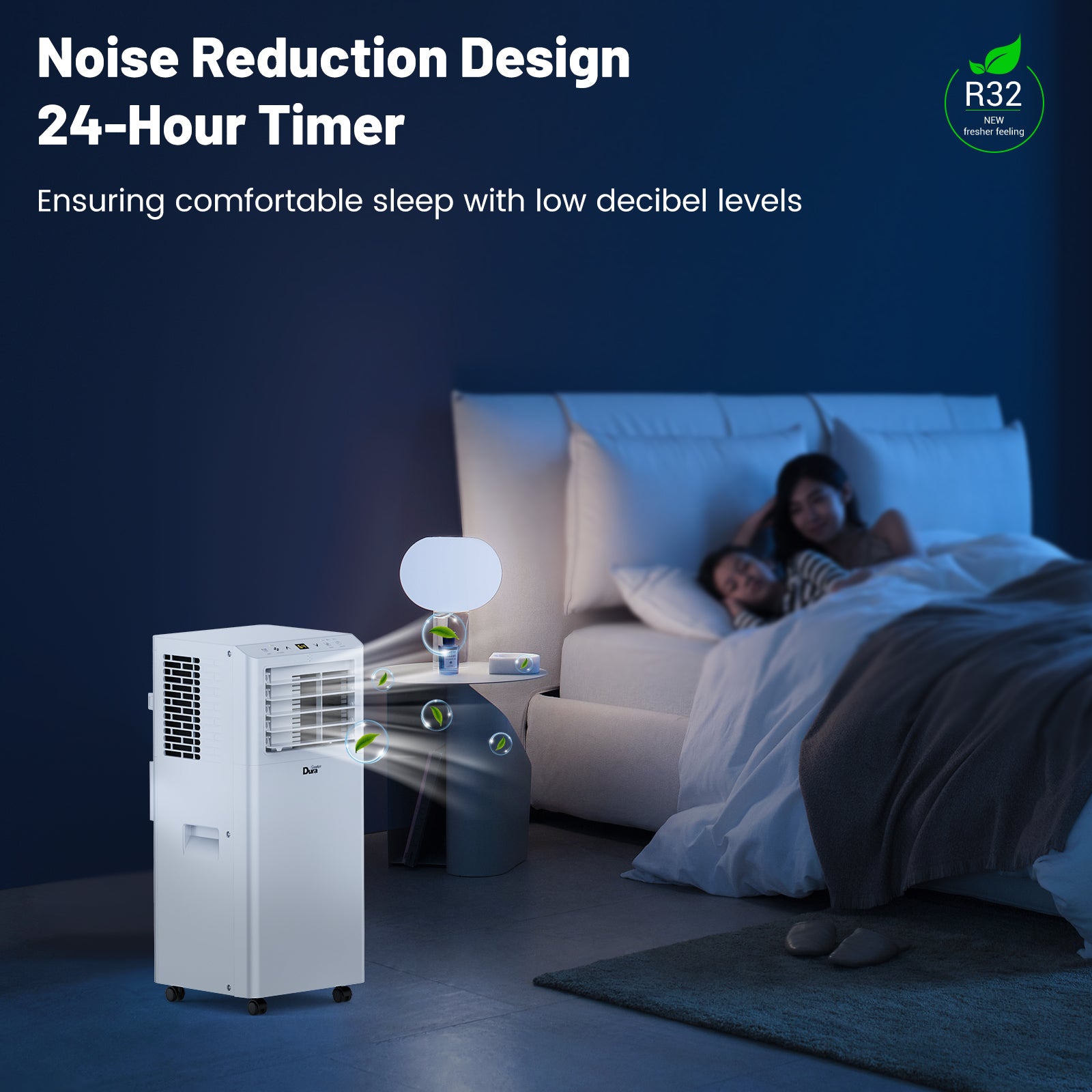 DuraComfort 8,000 BTU ASHRAE Portable Air Conditioner, Cools up to 175